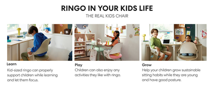 Ringo Ergonomic Kids Chair with Footrest Pink Seat | SIDIZ AUSTRALIA