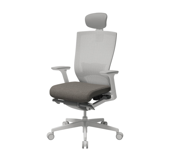 T50 High Performance Ergonomic Office Chair (White Frame / Gray Seat ...