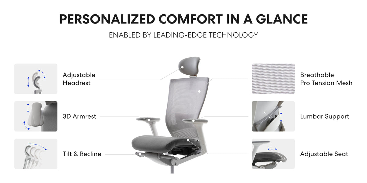 T50 White Home Office Ergonomic Desk Chair | SIDIZ AUSTRALIA